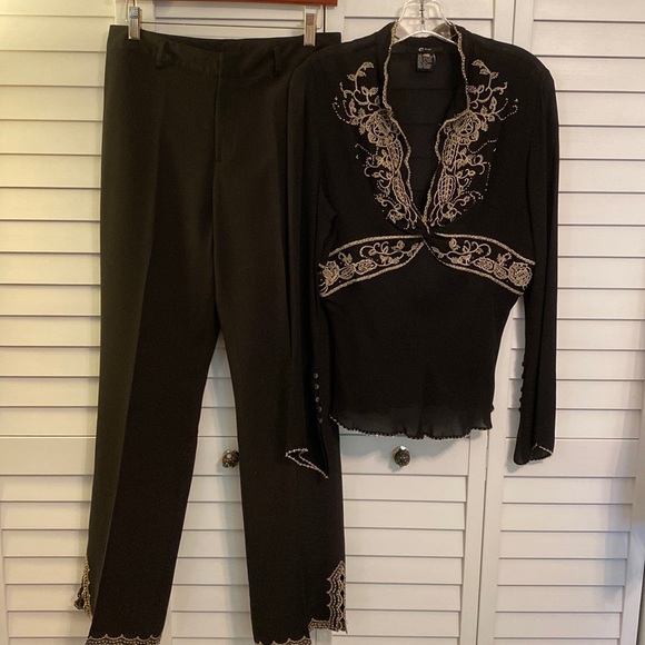 ECI | Tops | E By Eci Size 8blouse And Size 8 Pants Dress Outfit In ...